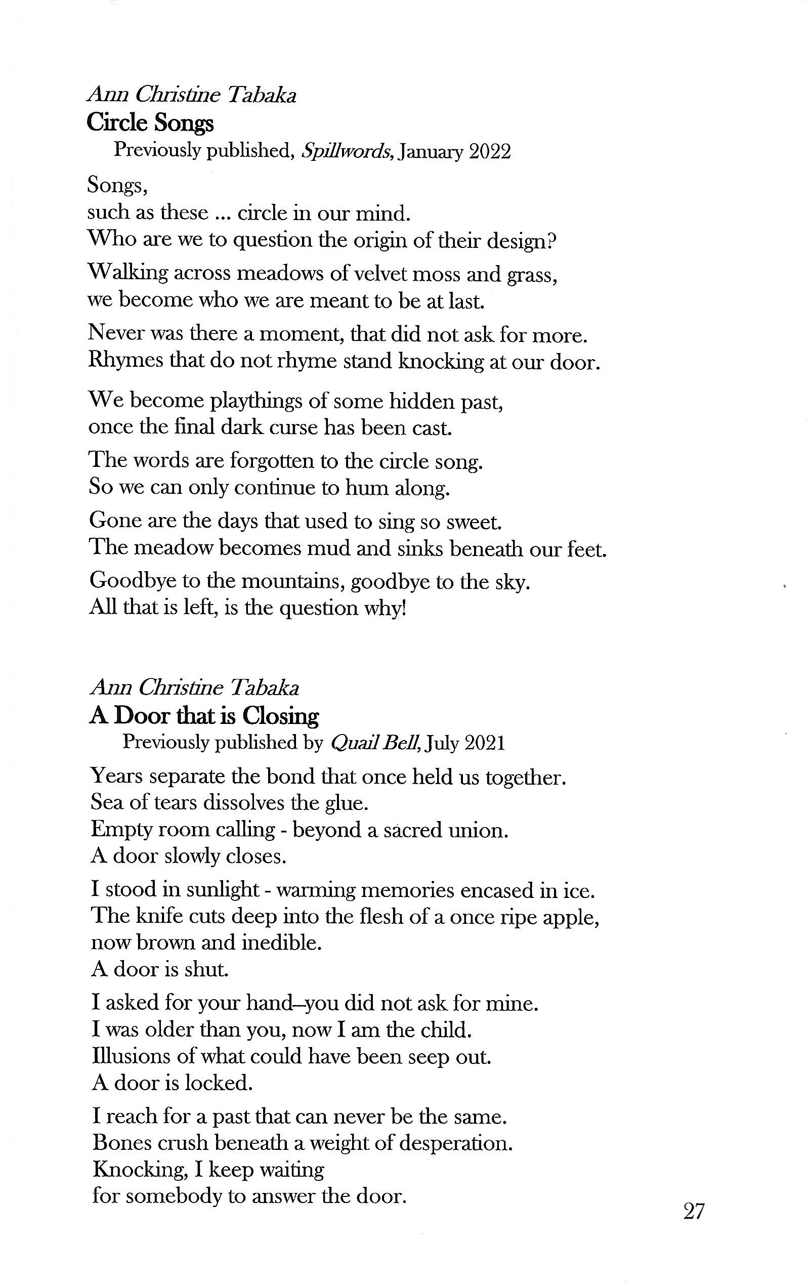 Two poems – published by The Poets’ Espresso Review – Words Spill Out ...